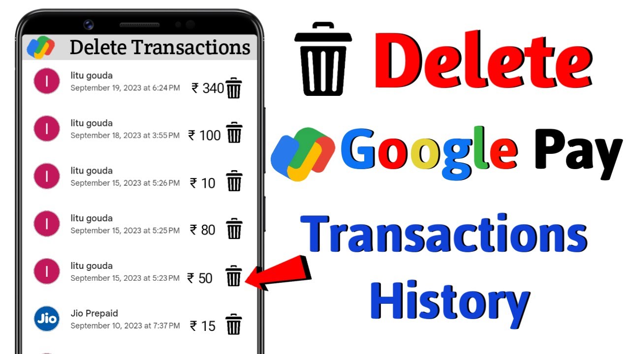 How To Delete Google Pay Transaction History | Google Pay Transaction ...