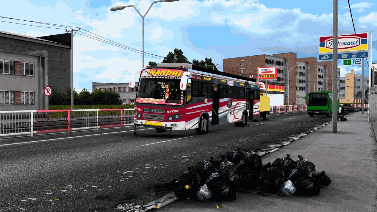 🤩🔥ROYAL V2 😍Nandhi PRIVATE BUS MASS RIDE WITH MELODY SONG IN ETS 2 ...