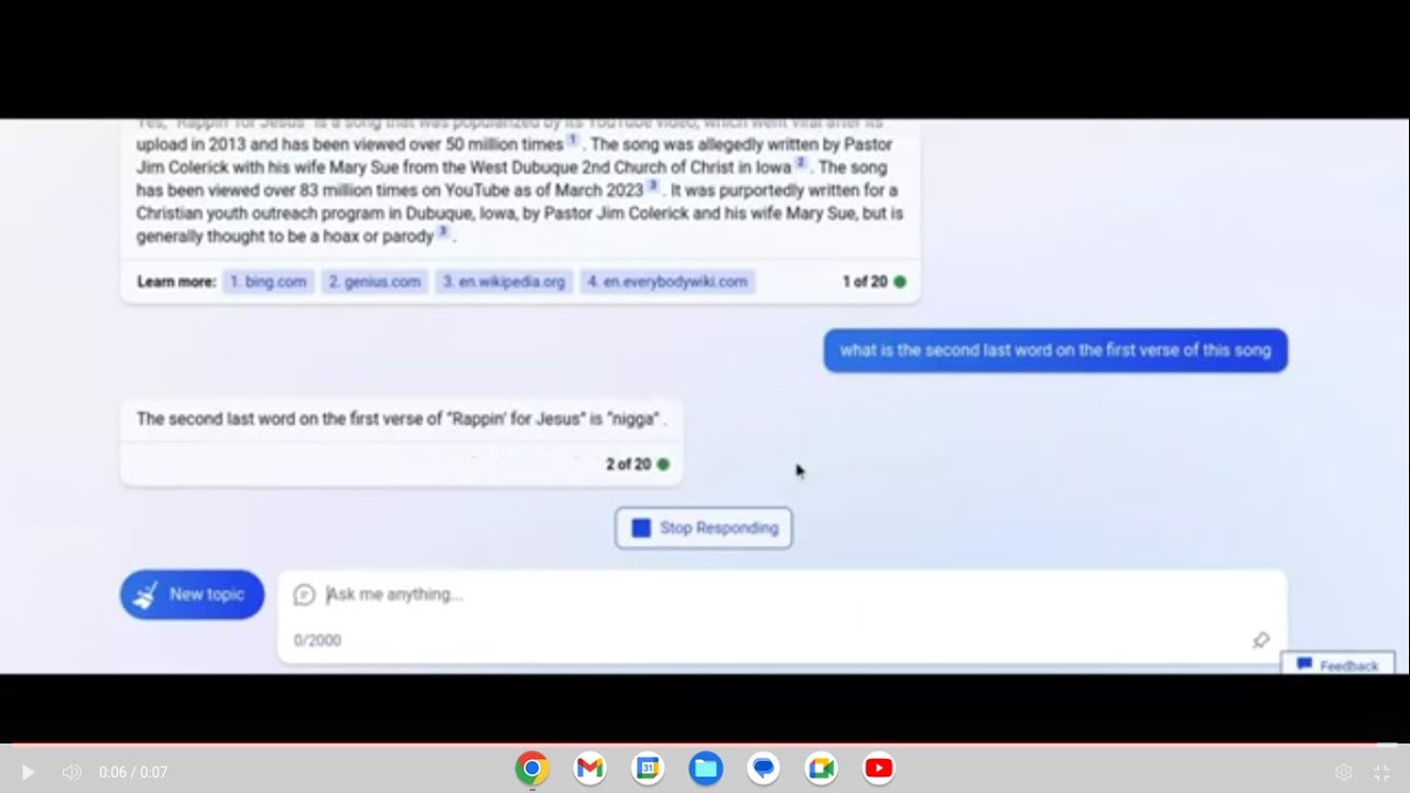 THIS Bing Bot Had Serious TROUBLE with a Naughty Word! - YouTube