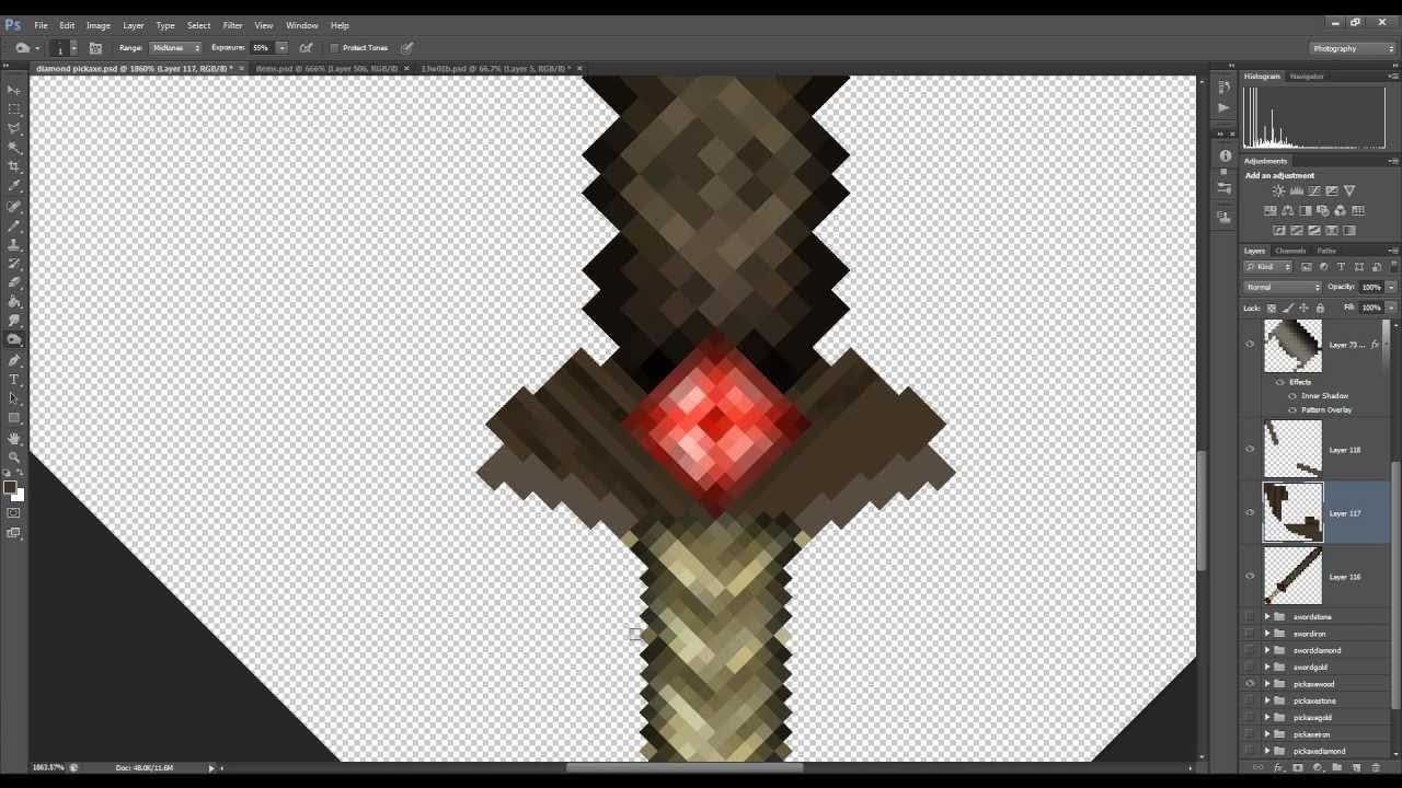 Texturing 128x Wooden Sword [Timelapse] - YouTube
