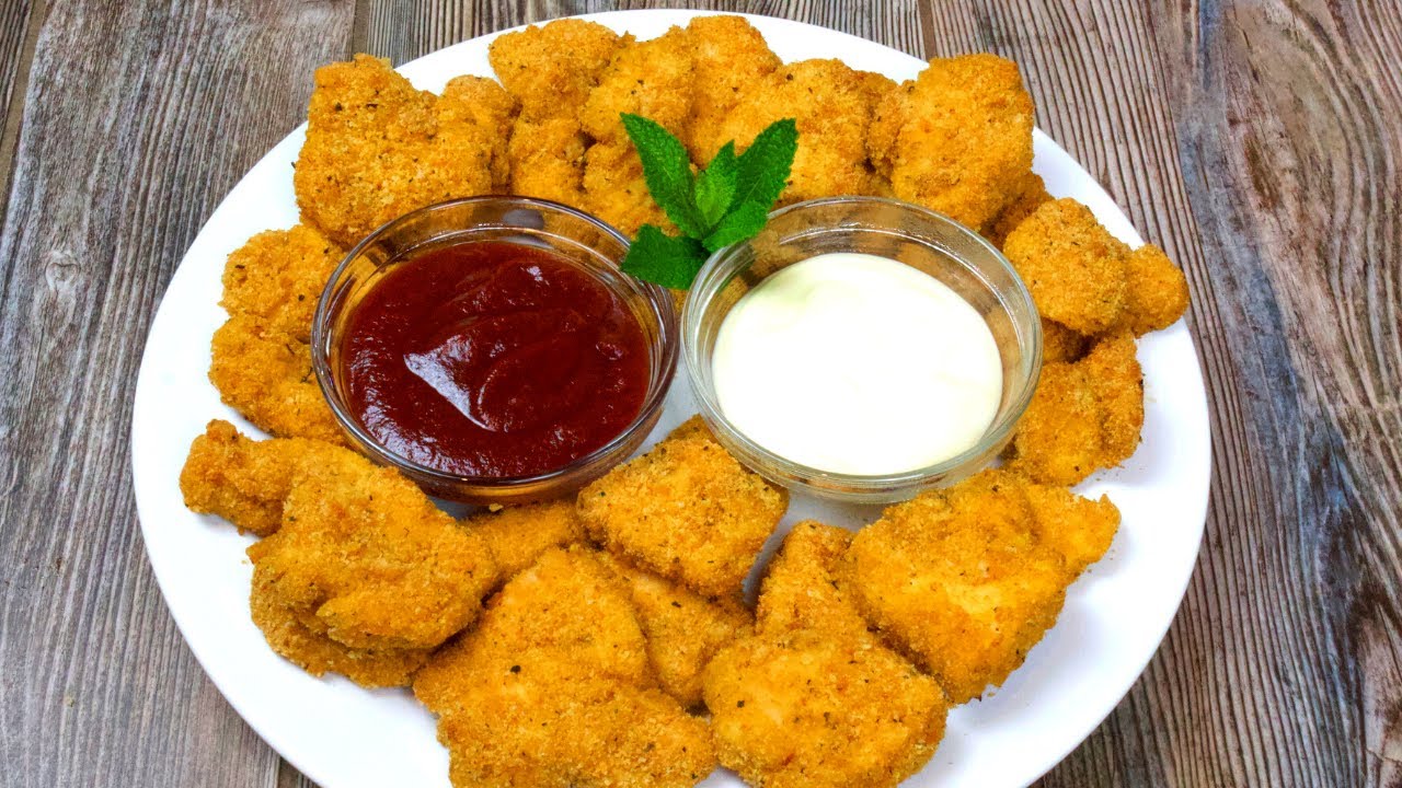 FAST AND EASY BAKED CHICKEN NUGGETS | HEALTHY CRISPY CHICKEN NUGGETS ...