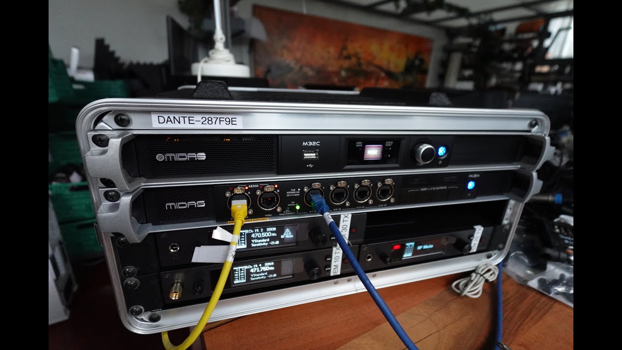 Building a DANTE & AES50 enabled 4U wireless IEM rack [AUDIO] - YouTube