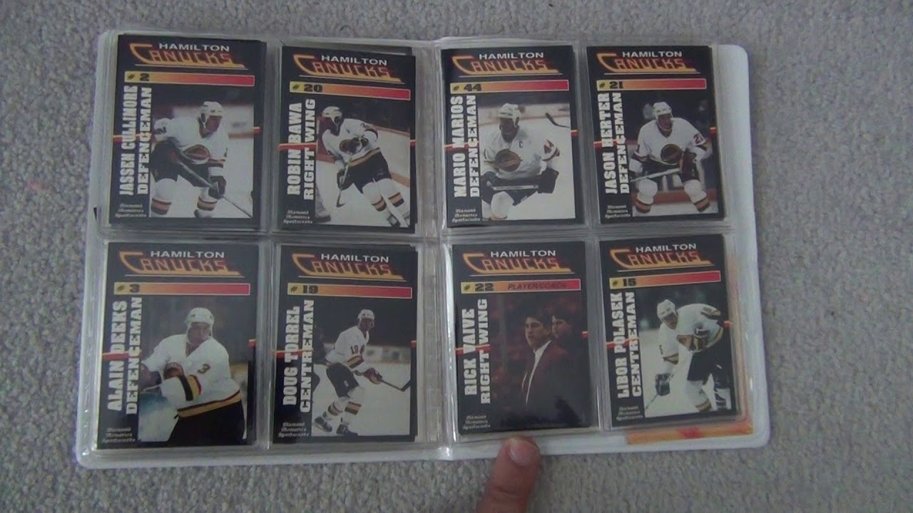 hamilton canucks hockey cards - YouTube