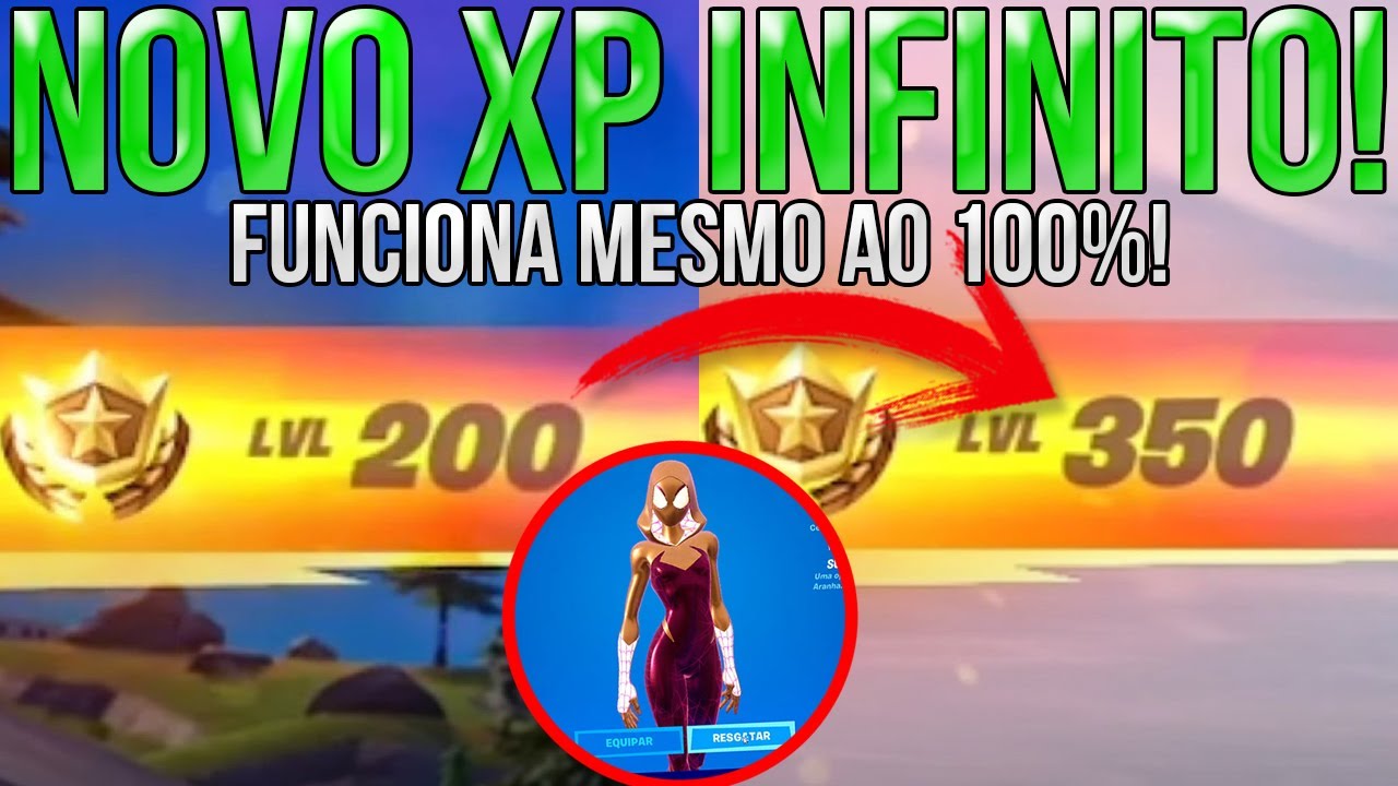 NOVOS BOTÕES de XP INFINITO no MELHOR Bug de XP Fortnite (PASSE DO LVL ...