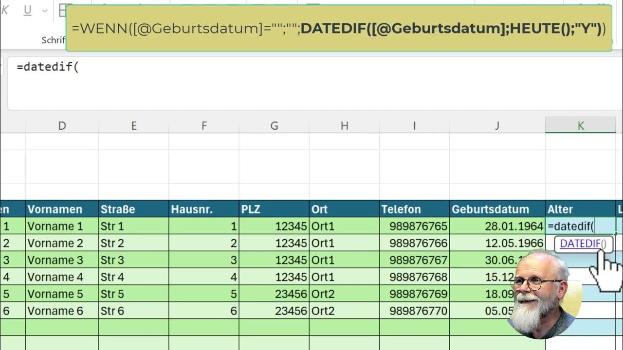 Datenbank mit Excel Step by Step - YouTube