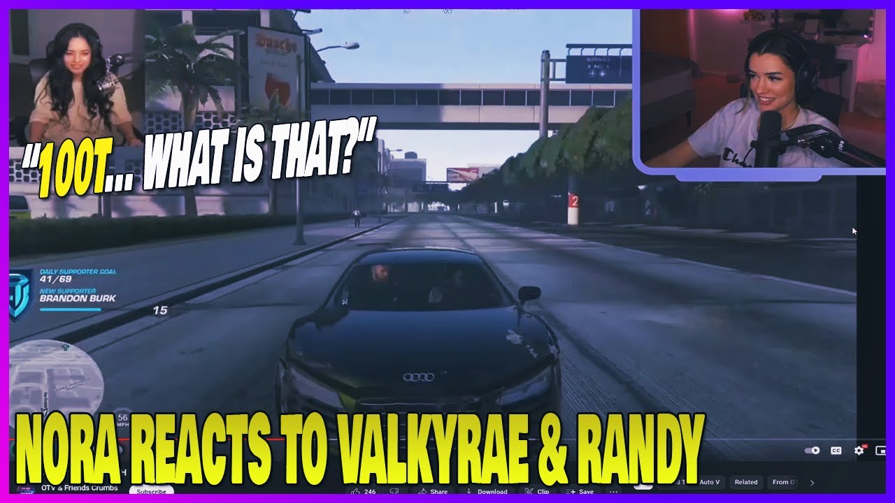 Nora Reacts to Randy asks Valkyrae to Join 100T | GTA RP NoPixel 3.0 ...