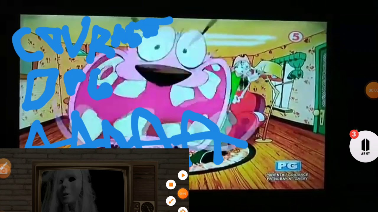 courage the dog screaming ouch - YouTube