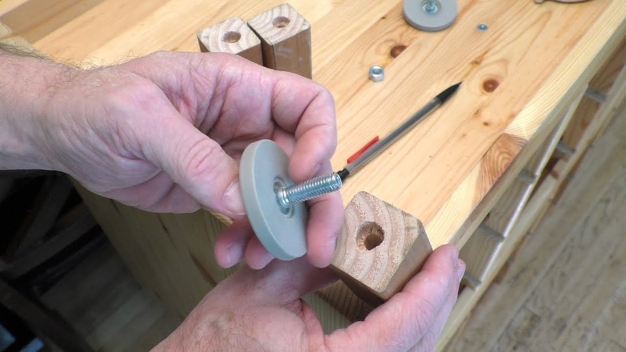 How to Install Adjustable Feet to a Cabinet - YouTube