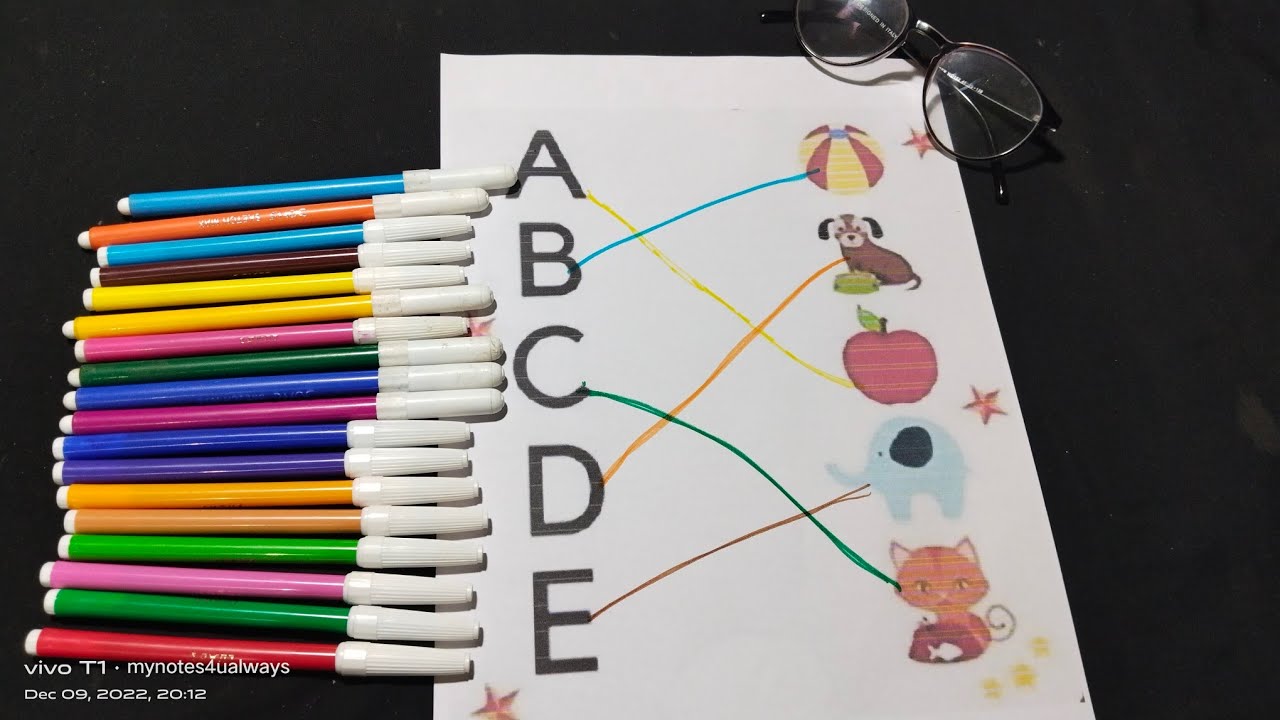 Daily practice worksheet for nursery kids|#ABCD learning | match ...