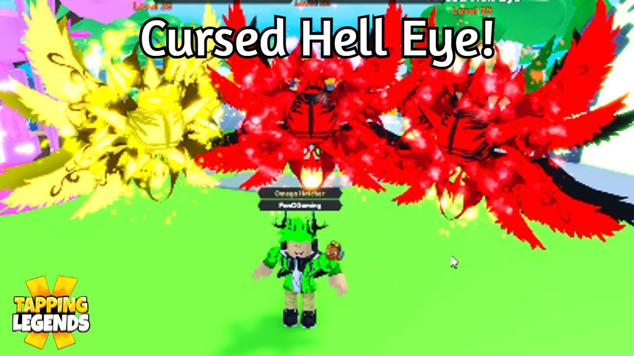 Showcasing GOLDEN Cursed Hell Eye! | Tapping Legends X (Roblox) - YouTube