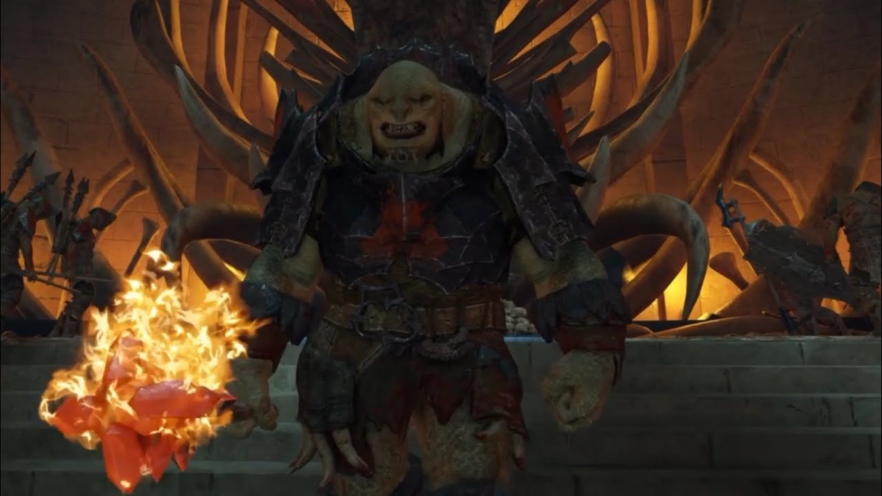 Middle Earth: Shadow of War | Unique Firey Feral Tank Olog Overlord ...