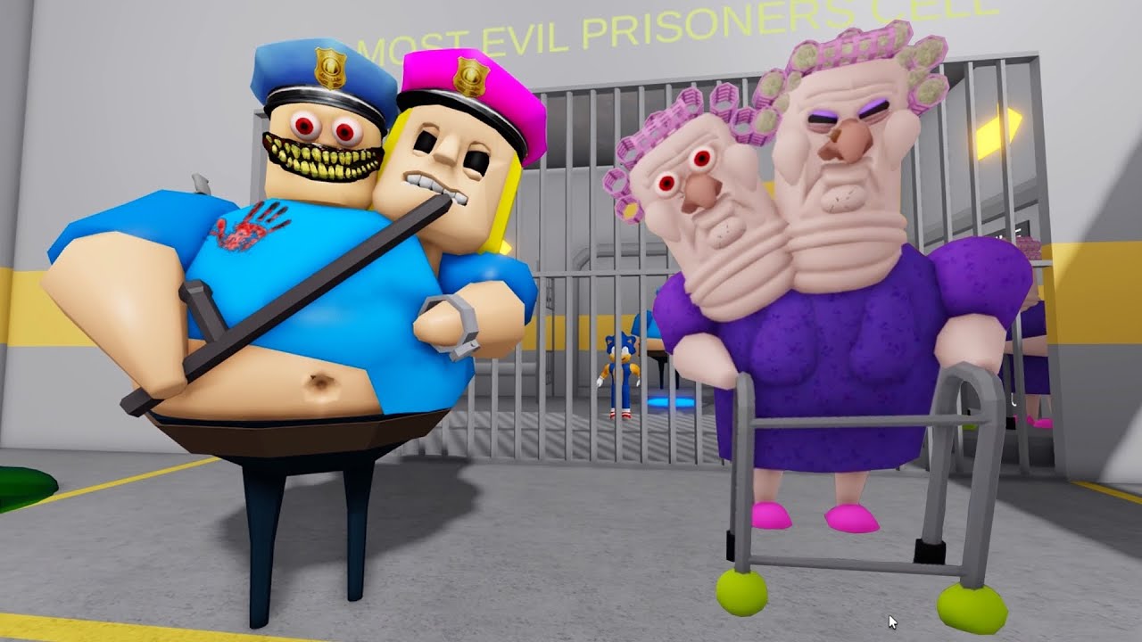 SCARY MUTANT SCARY GIRL BARRY PRISON RUN! #roblox #obby - YouTube