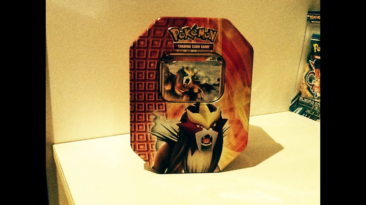 Opening An Entei Pokemon Tin! - YouTube