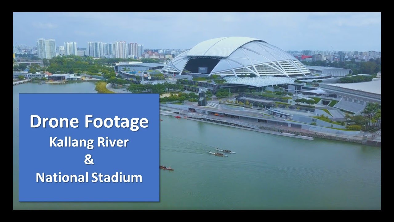 Drone Aerial View at Kallang River - YouTube