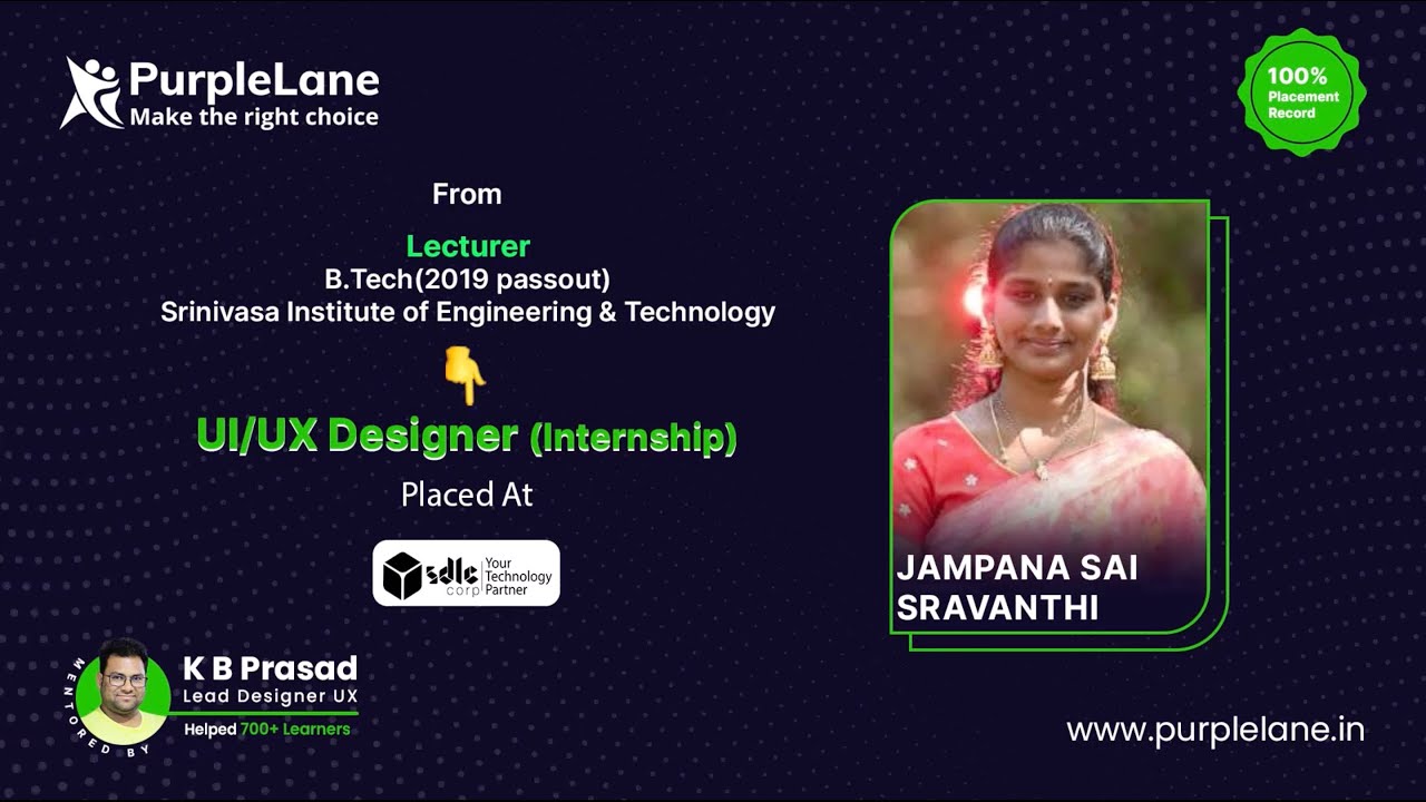 Sai Sravanthi | From a Lecturer with 3 years exp to UI/UX Designer at ...