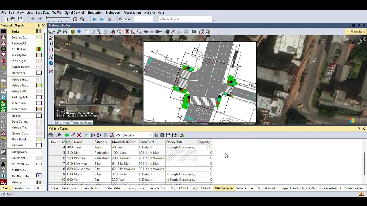 Proyección PTV VISSIM de la Carrera 7 con Calle 45 - YouTube