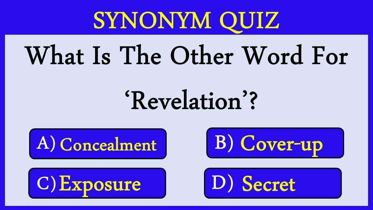 Synonyms Quiz 27: Can You Get A Perfect Score? - YouTube