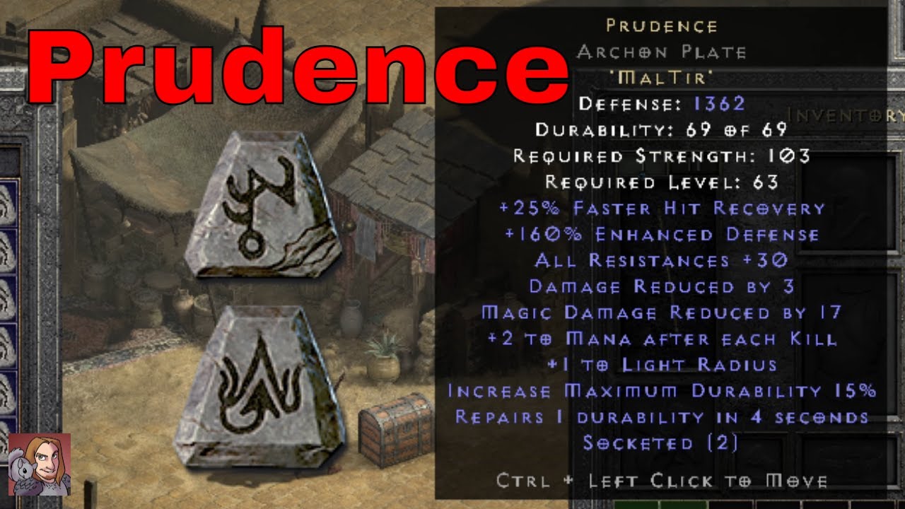 Diablo II Resurrected Rune Words - Prudence (Mal Tir) - YouTube
