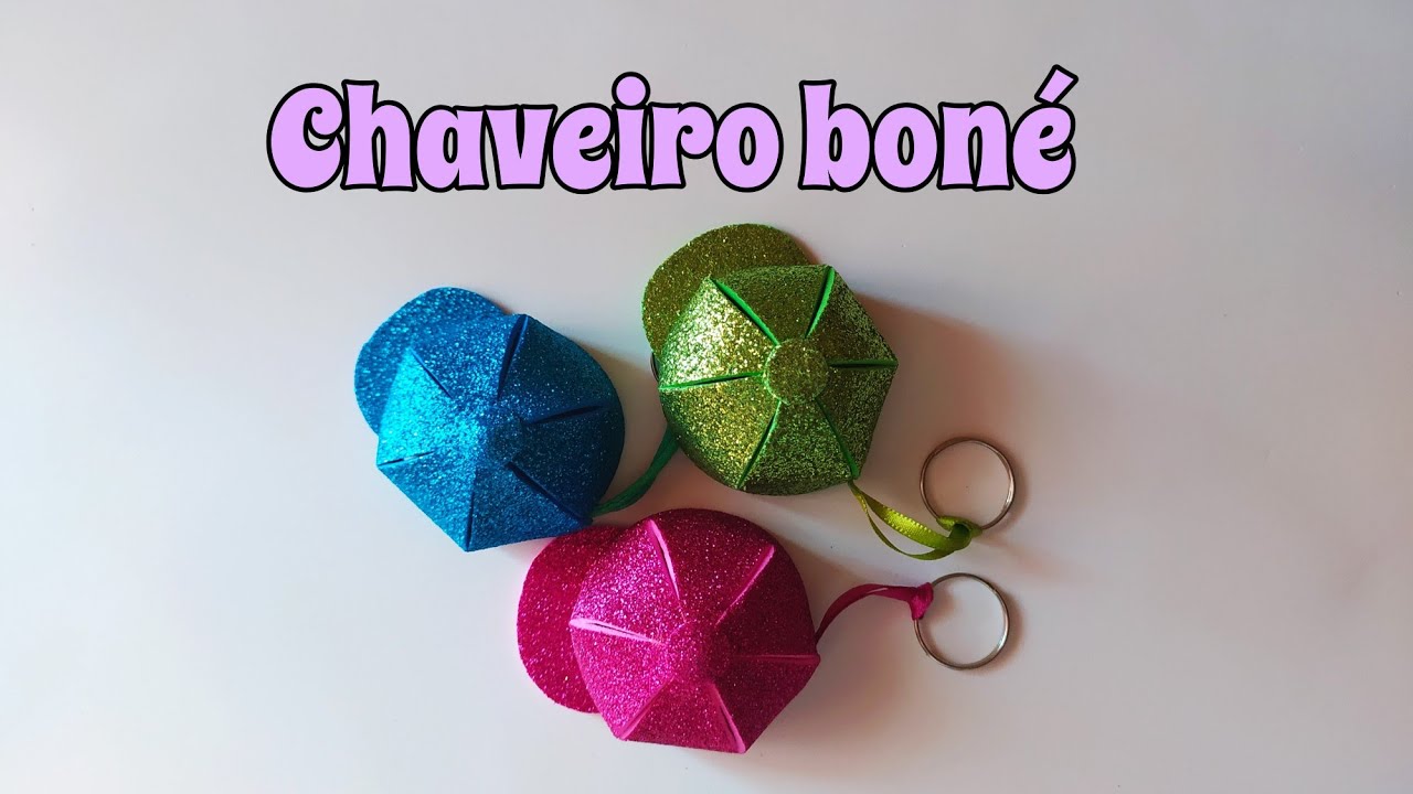 Chaveiro boné de EVA fácil - YouTube