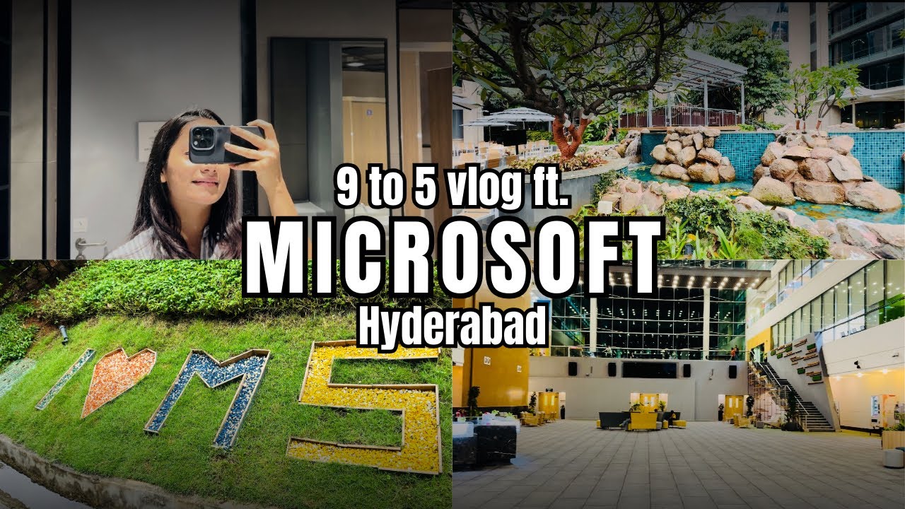 9 to 5 vlog at Microsoft Hyderabad Campus || Back at office after a ...