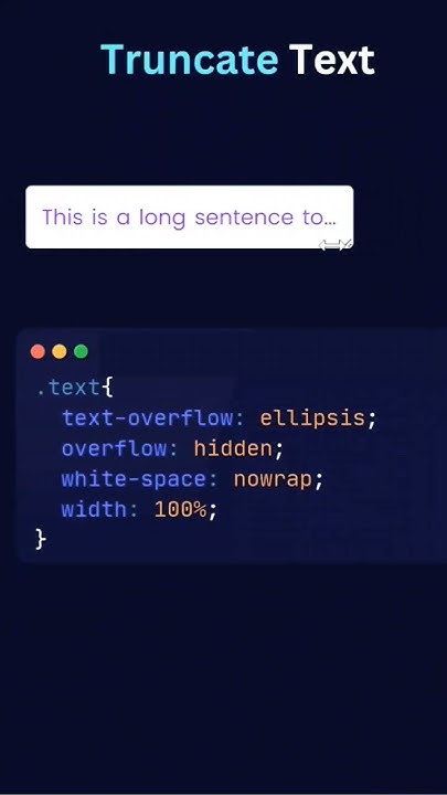 Learn How To Truncate Text Using Css Css Coding Learnhtml5andcss3 Webdesign Shorts
