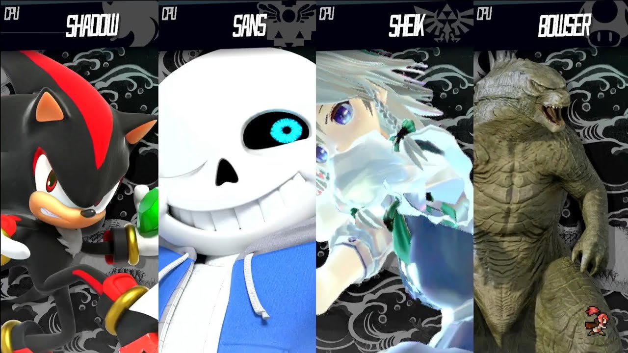 Sans vs Sakuya vs Shadow vs Godzilla - Requested Smash Battle - YouTube