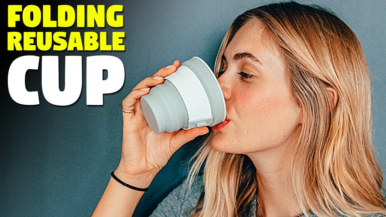Folding Reusable Coffee Cup That Easily Fits In Your Pocket! - YouTube