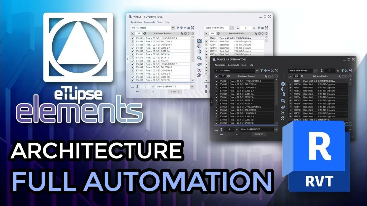 eTLipse Elements – Automation Suite for Revit (Architecture BIM modelling) - YouTube