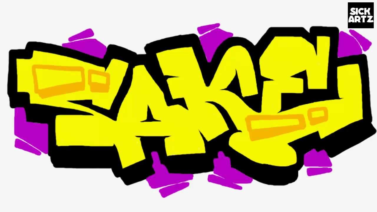How to Draw Graffiti Sake - YouTube