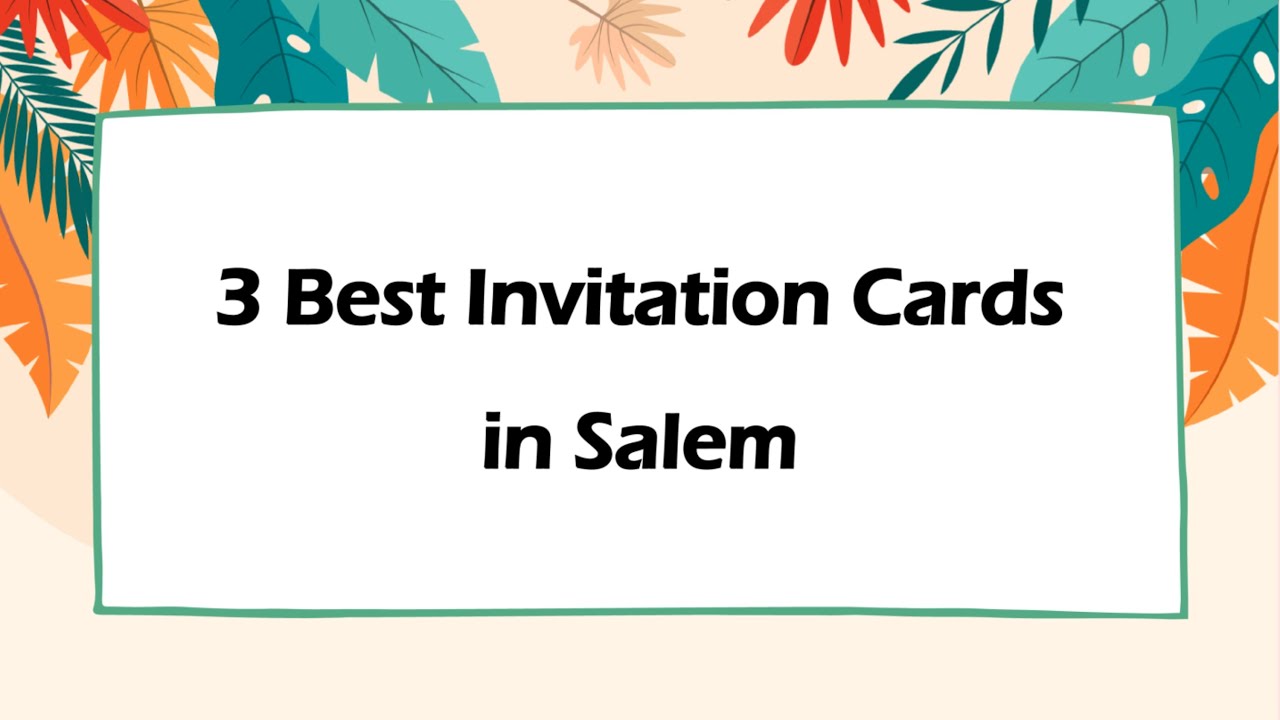 3 Best Invitation cards in Salem, Tamil Nadu 2025 | Invitation stores ...