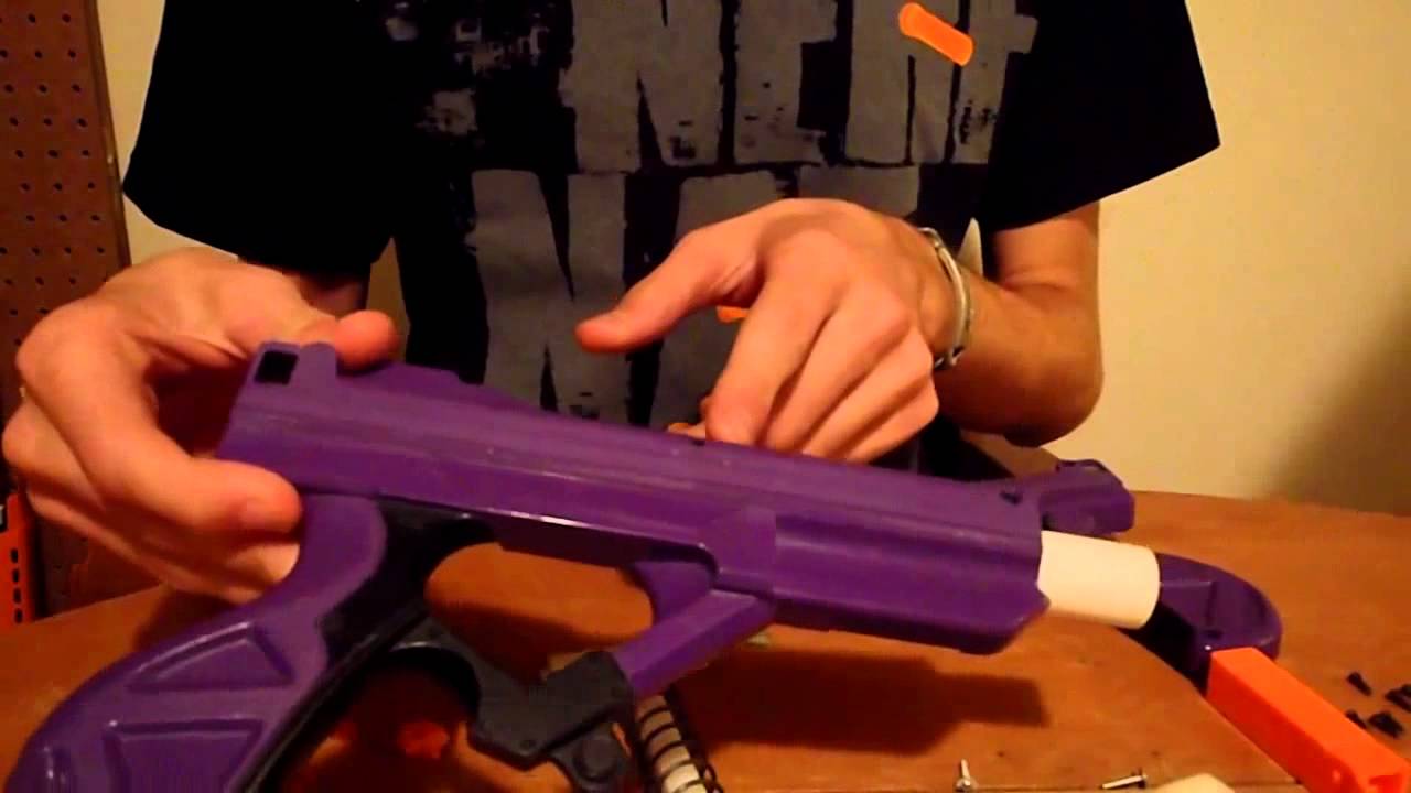 How To: Drac's Nerf Fanger Lock and Load. an awesome sidearm - YouTube