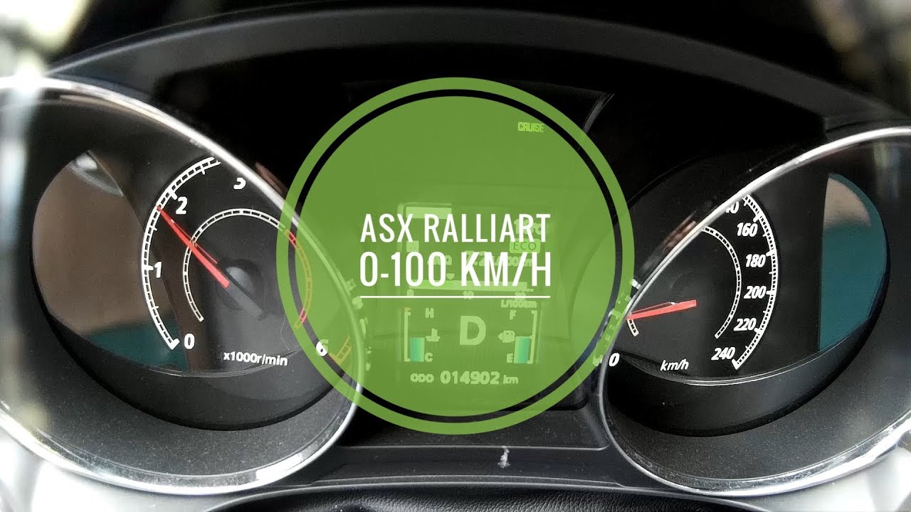 Mitsubishi ASX RALLIART 2.2 DID - acceleration 0-100km/h - YouTube