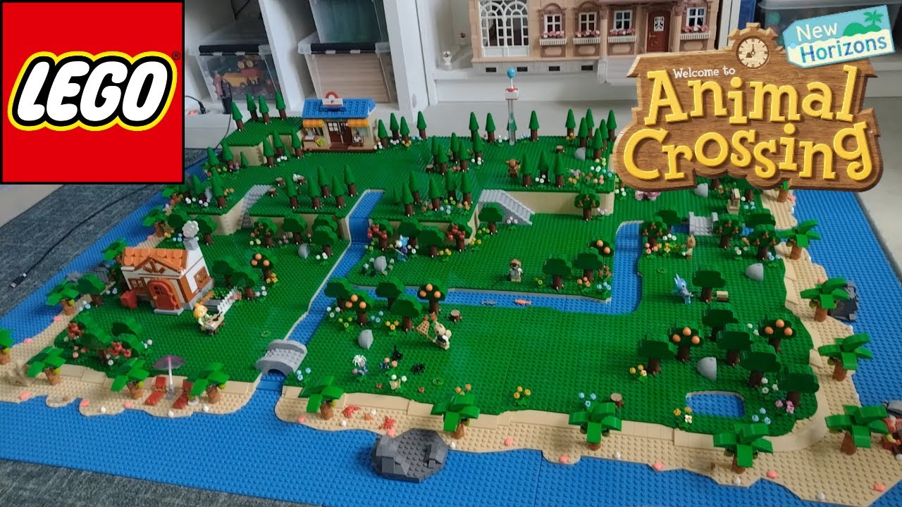 I built a huge custom LEGO Animal Crossing island! (1x1,5 meters ...