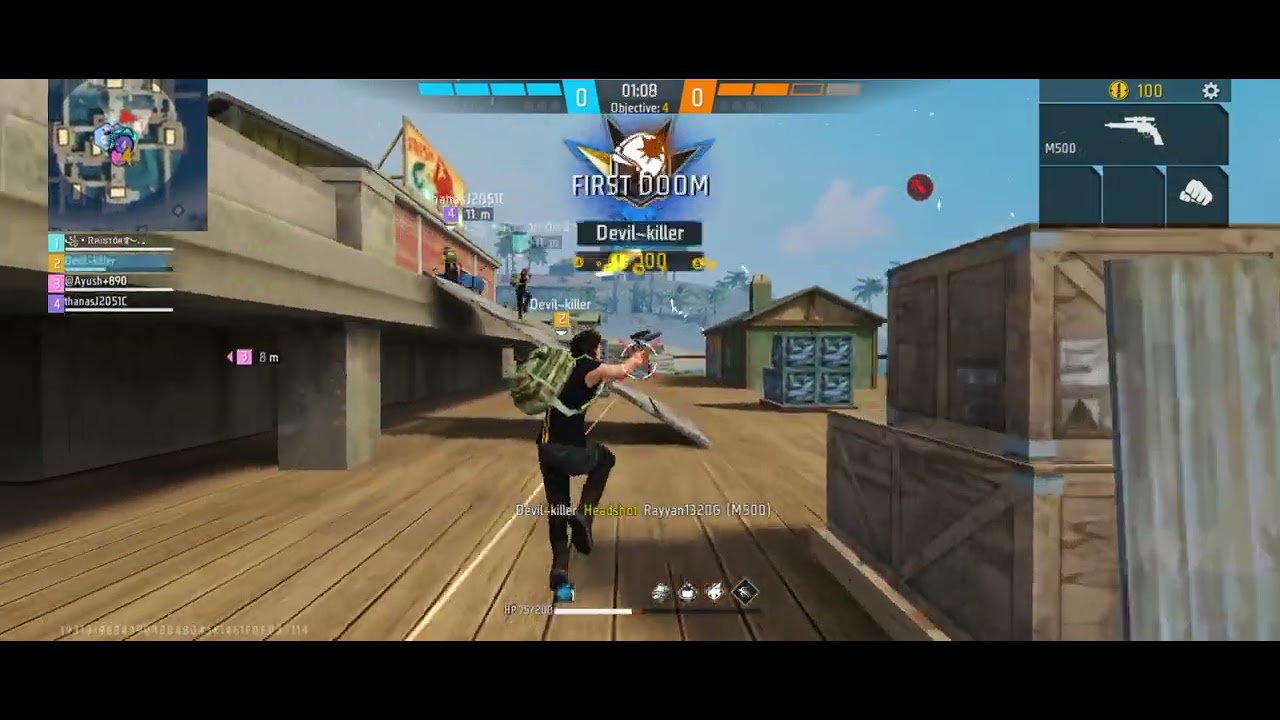 1v3 only headshot #freefire #devil~killer - YouTube