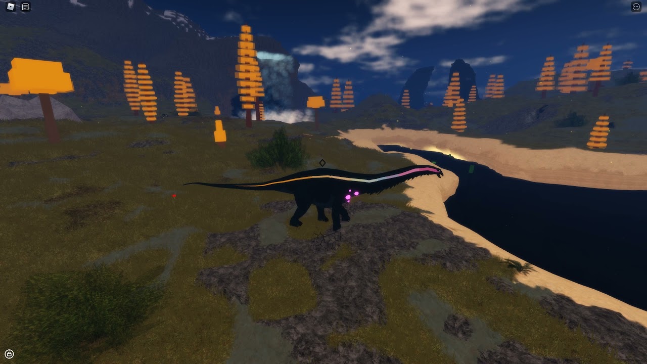 Pitch Black Apatosaurus - Roblox dinosaur simulator - YouTube