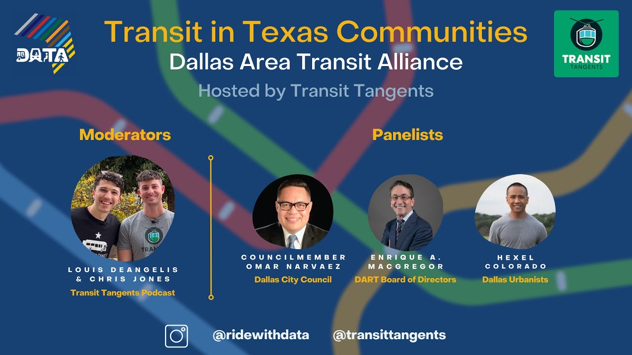 Transit in Texas Communities with @TransitTangents (DATA Recording ...
