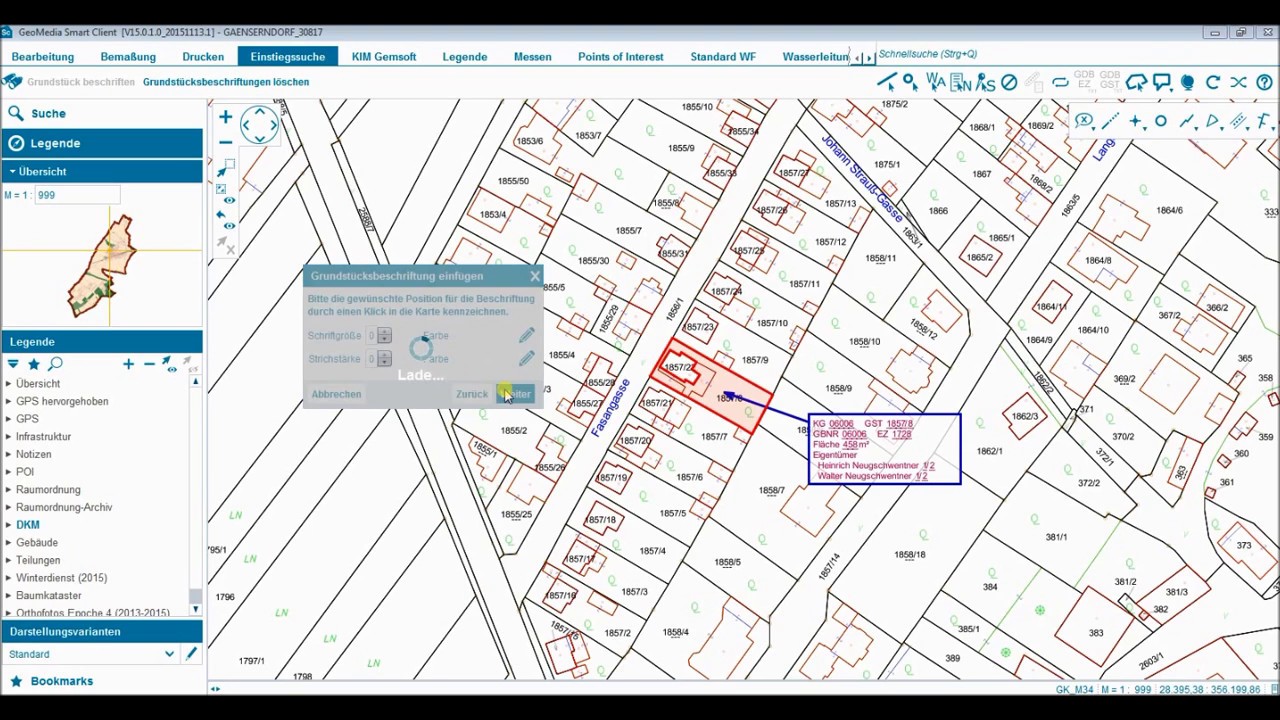 GeoMedia Smart Client Grundstücke beschriften - YouTube