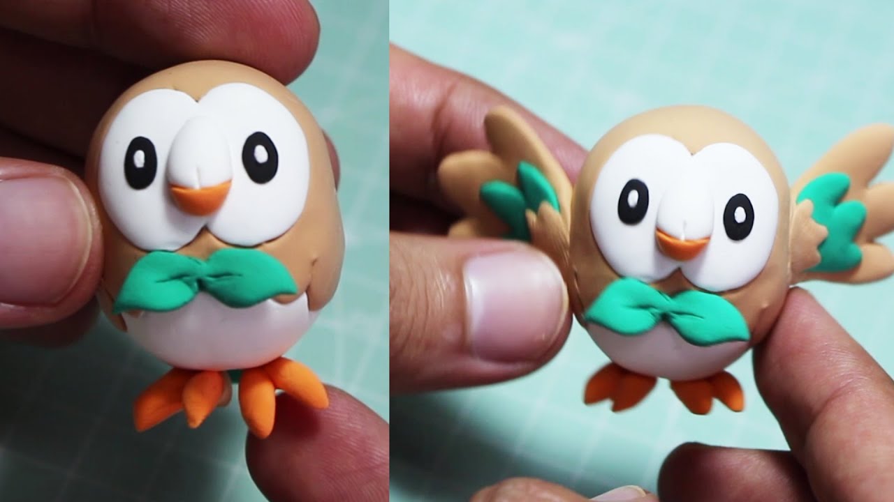 Pokémon Clay Art - Rowlet - YouTube