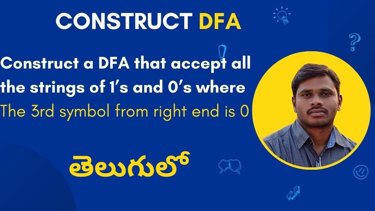 17.1 Construction of DFA in Telugu | DFA example 11 | TOC | FLAT ...
