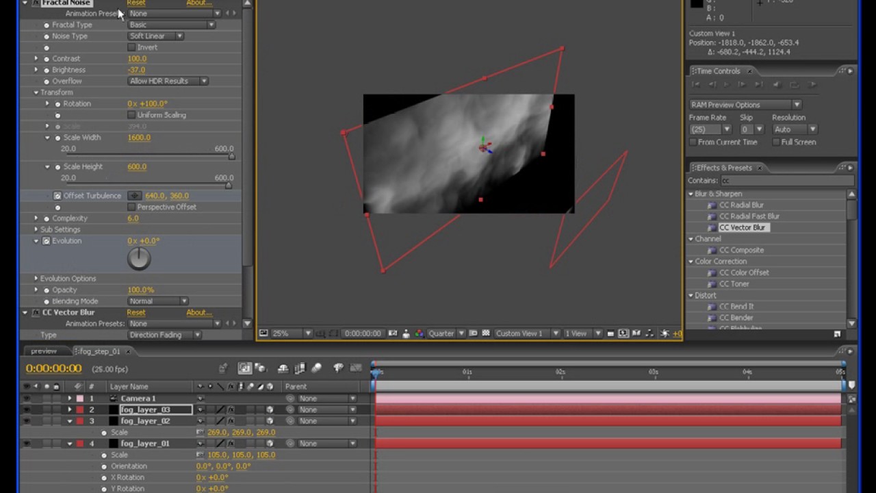 Adobe after effect tutorial Realistic Fog Without 3rd Party Plug - YouTube