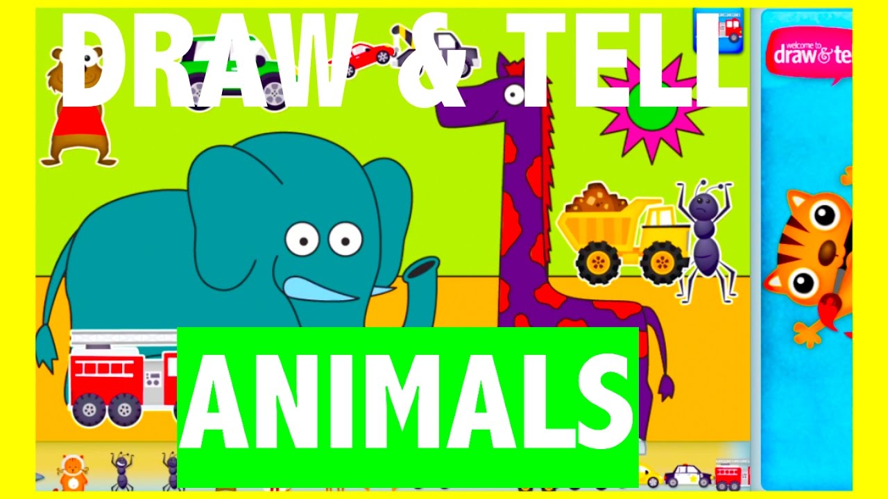 DRAW and Tell ANIMALS - Kids Play & Learn with Drawings and Stickers ...