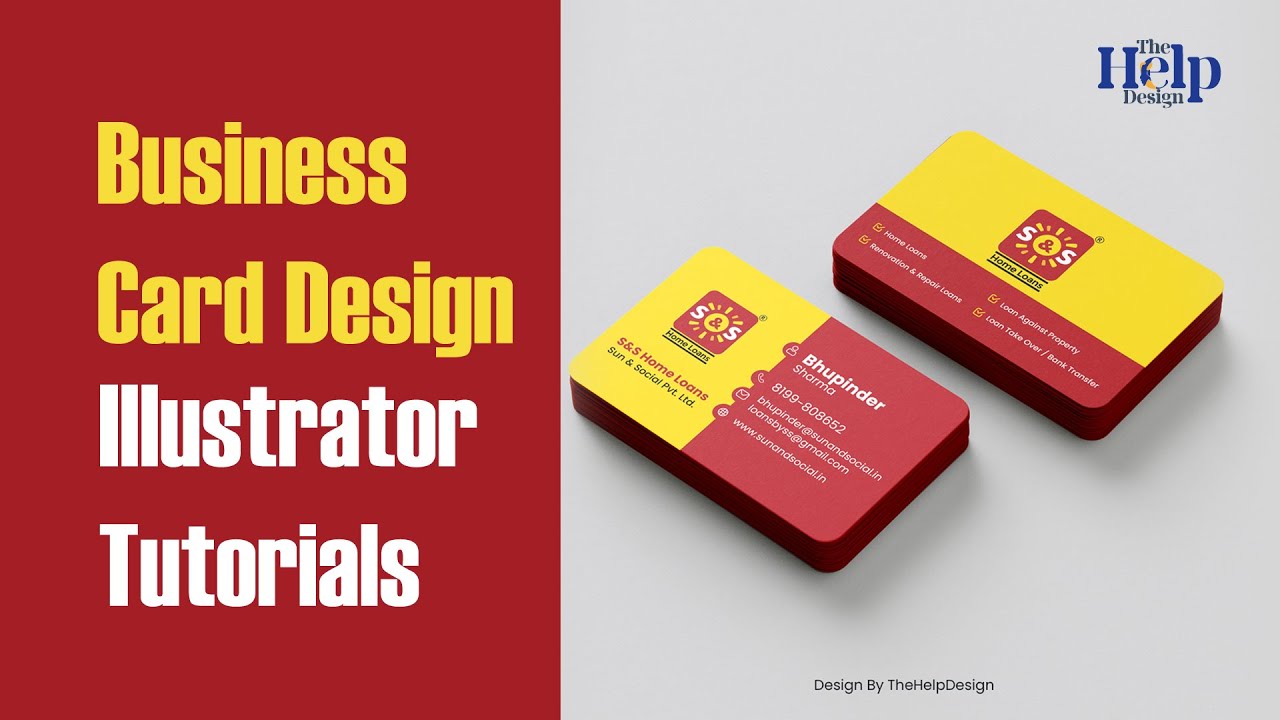 Business Card Design Illustrator Tutorials - YouTube