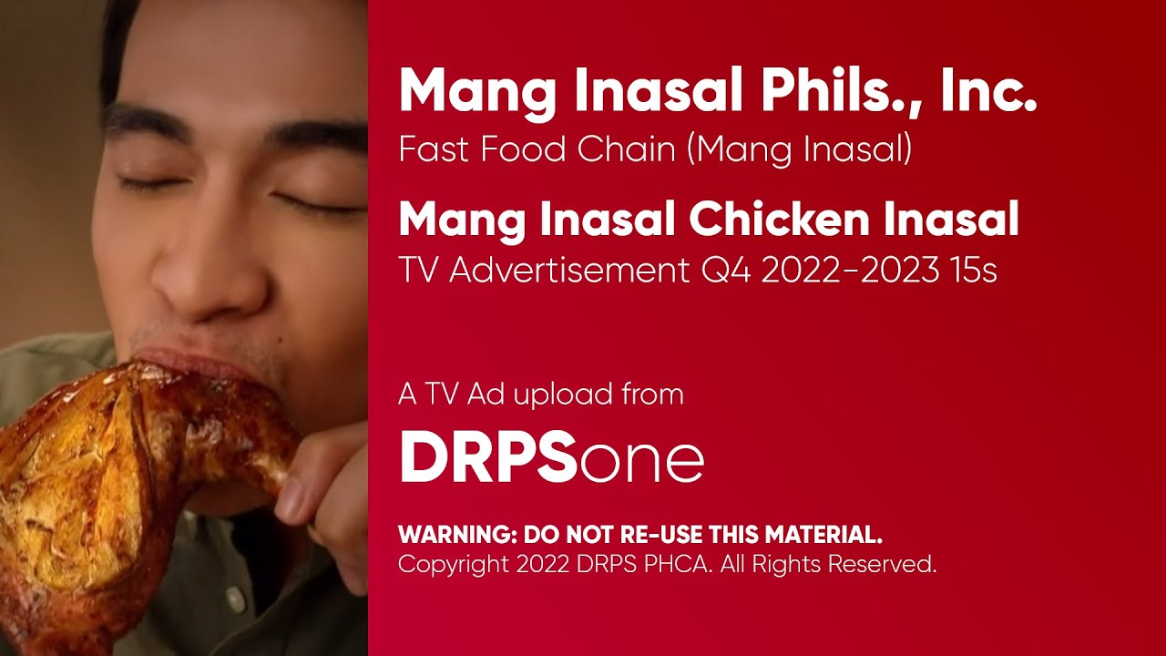 Mang Inasal Chicken Inasal TV Ad Q4 2022-2023 15s (Philippines) - YouTube