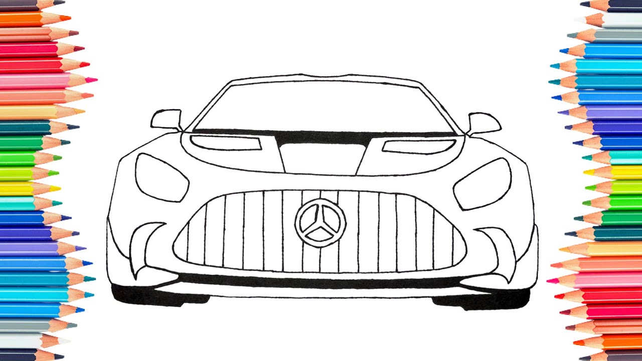 Car Drawing, Coloring Pages | Color Pencil - YouTube