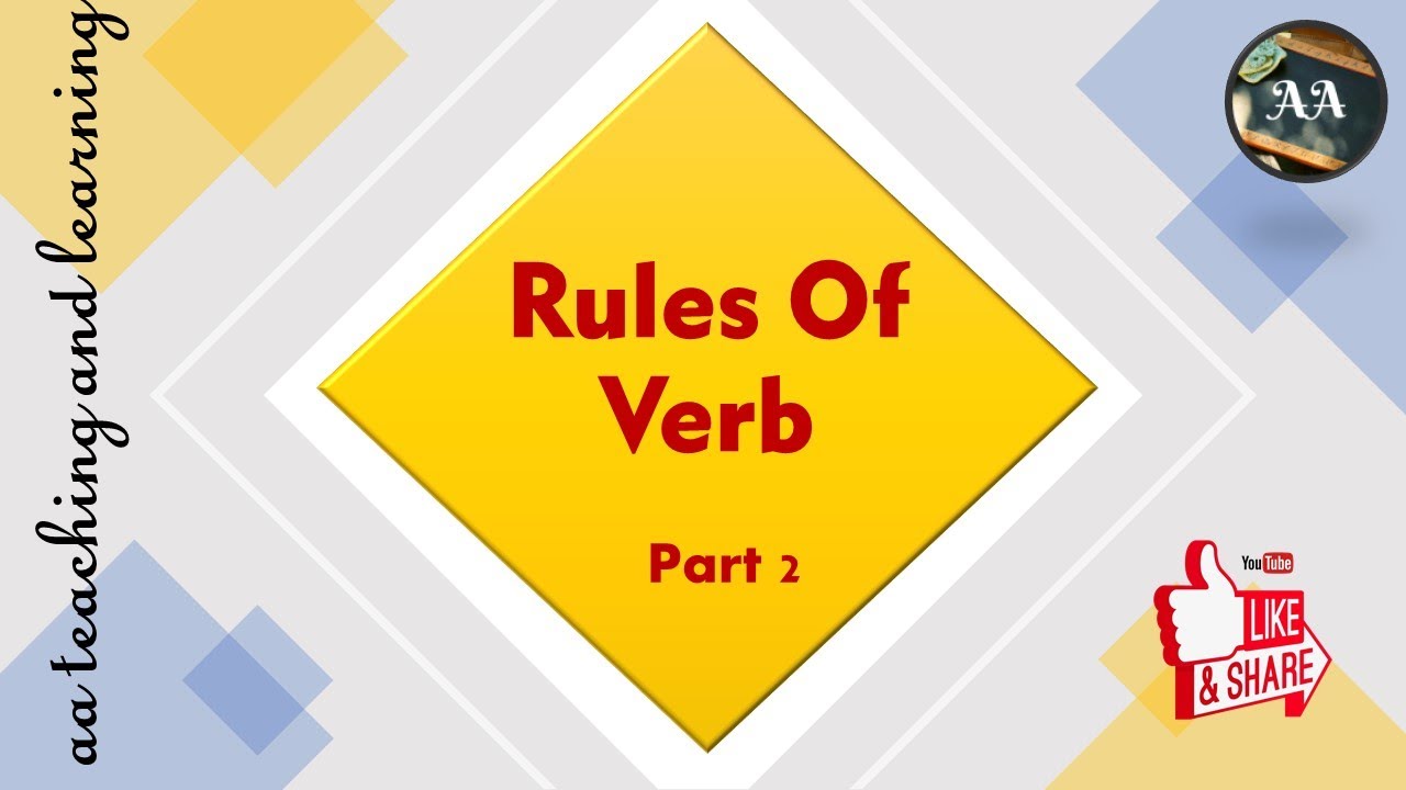 Rules of verb| Part 2 | English Grammar | Parts of speech | Verb | IBPS ...