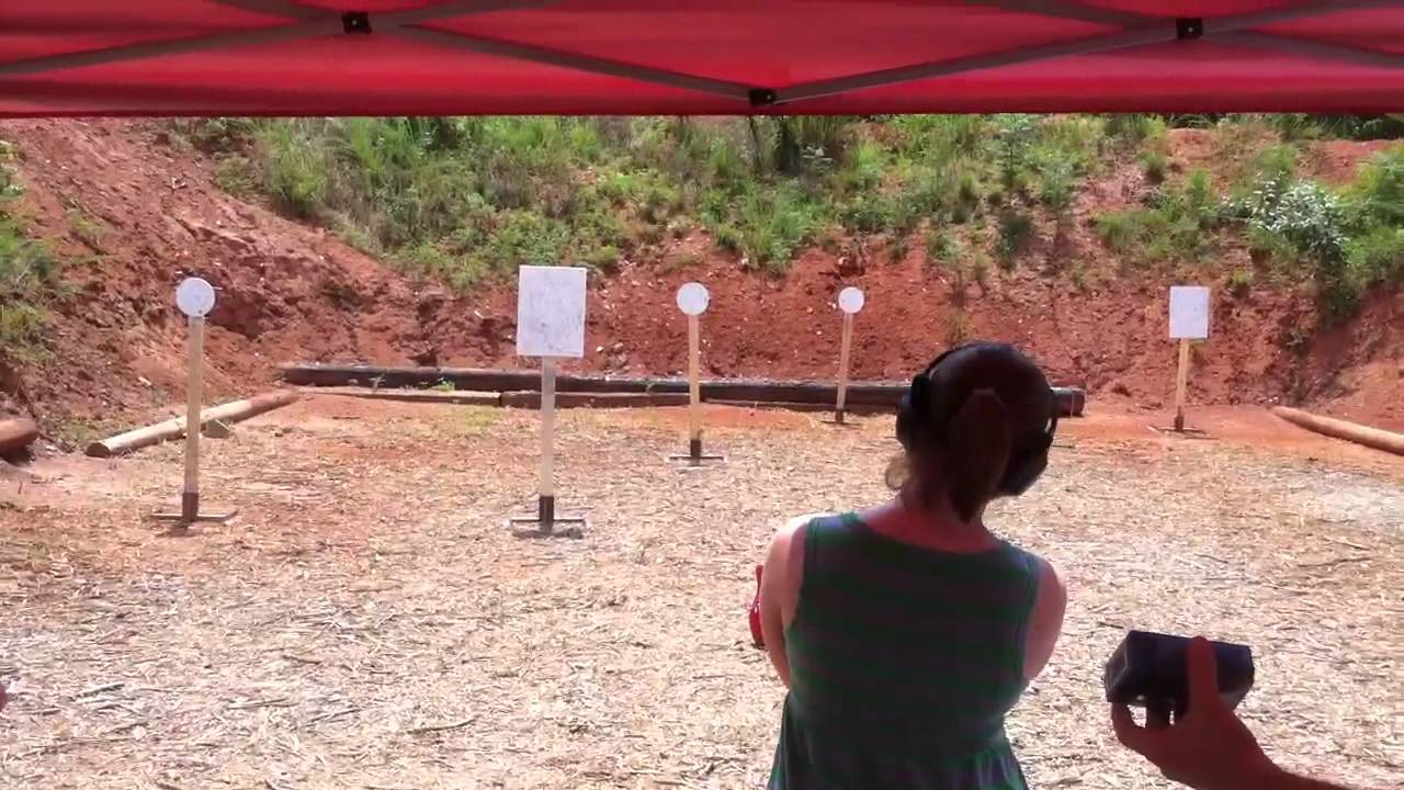 Lauren shooting steel at the Griffin Steel Match - YouTube