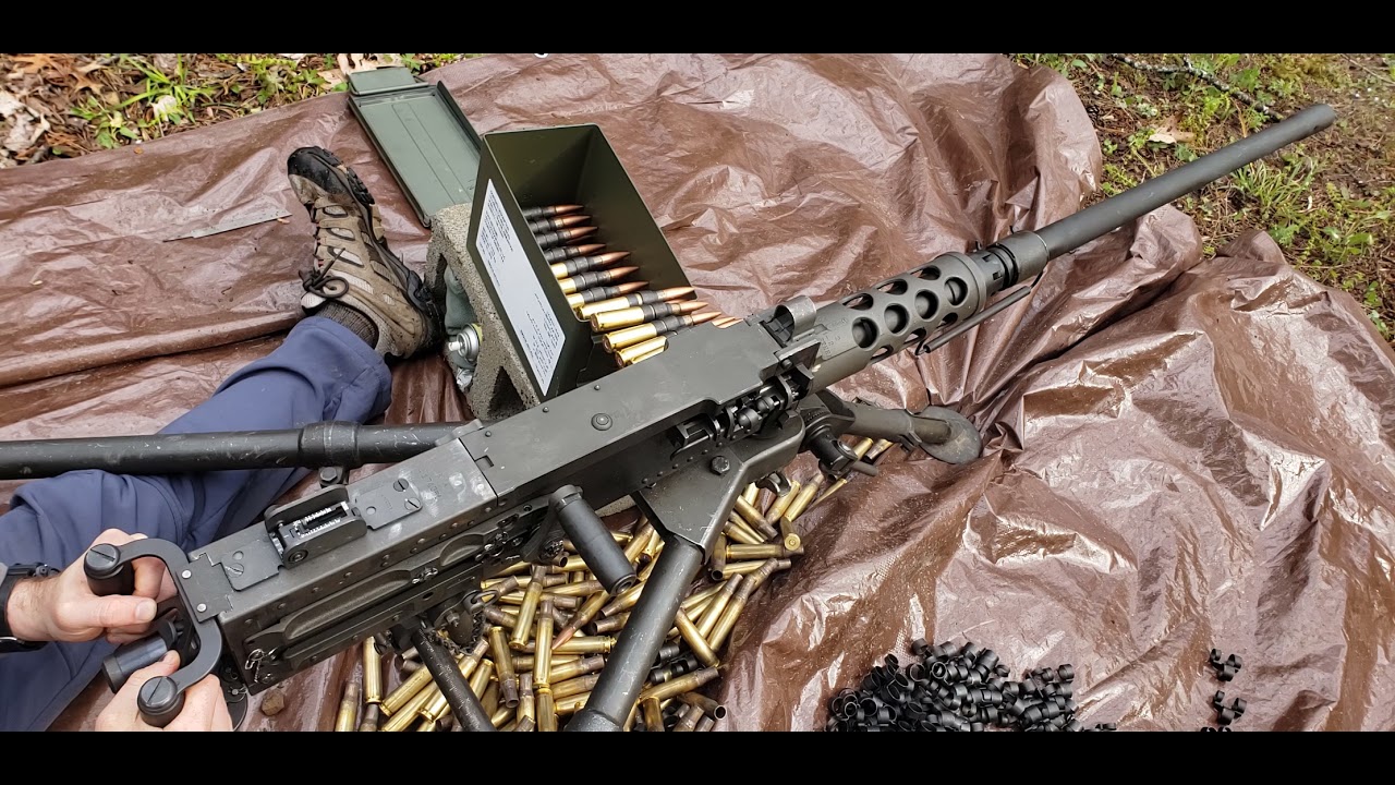 Ma Deuce M2HB .50 Cal BMG Belt-Fed Full Auto - YouTube