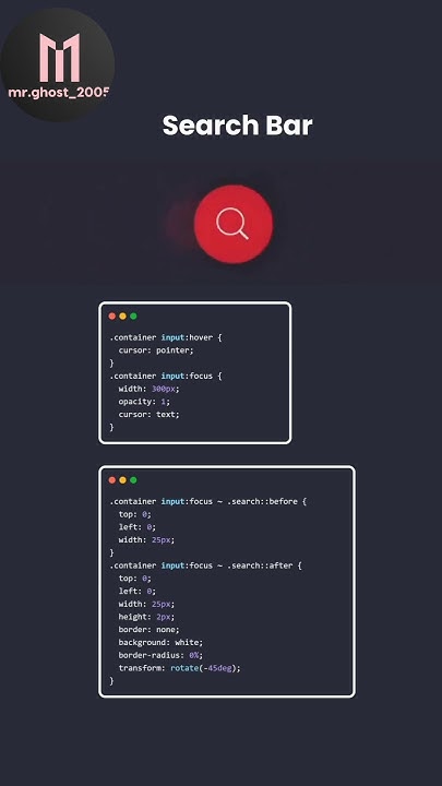 SEARCH button using #html #css |@mr.ghost_2005 |#viral #shorts #animation #trending #viralshorts ...