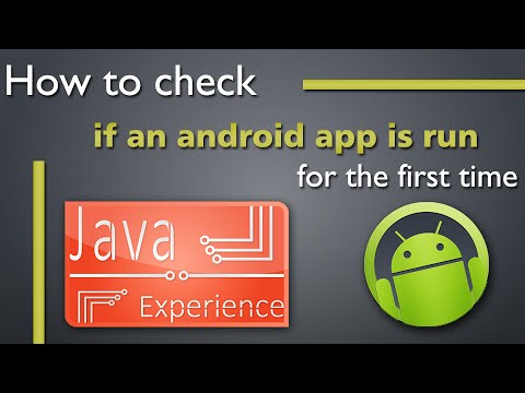 Check if android app is run for the first time - YouTube