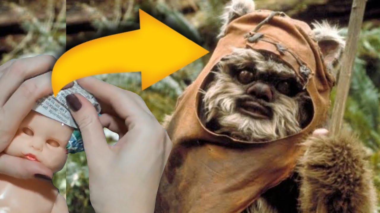 COMO FAZER EWOK EM CASA - TOY MAKEOVER - YouTube